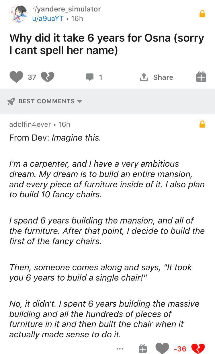 So Adolphin basically just admitted that Chalex has poor time management skills. Very cool ...
