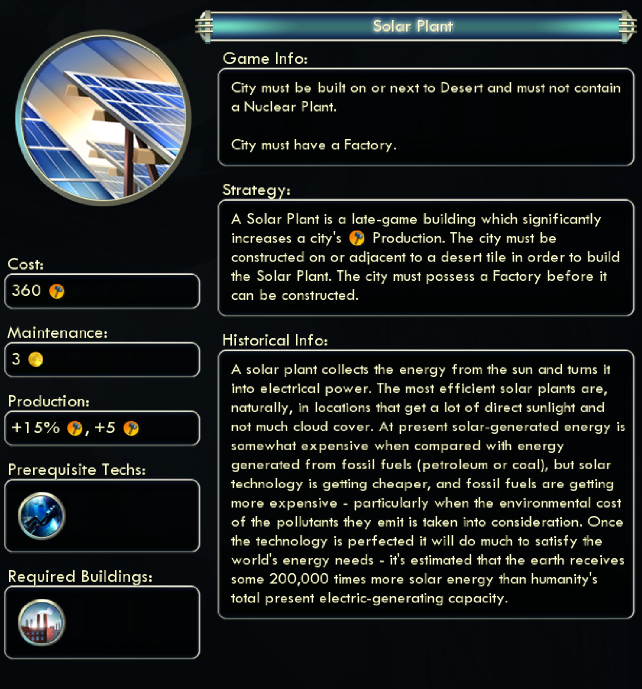 Solar Panels should be in Civ 6 because deserts have terrible yields. | Scrolller