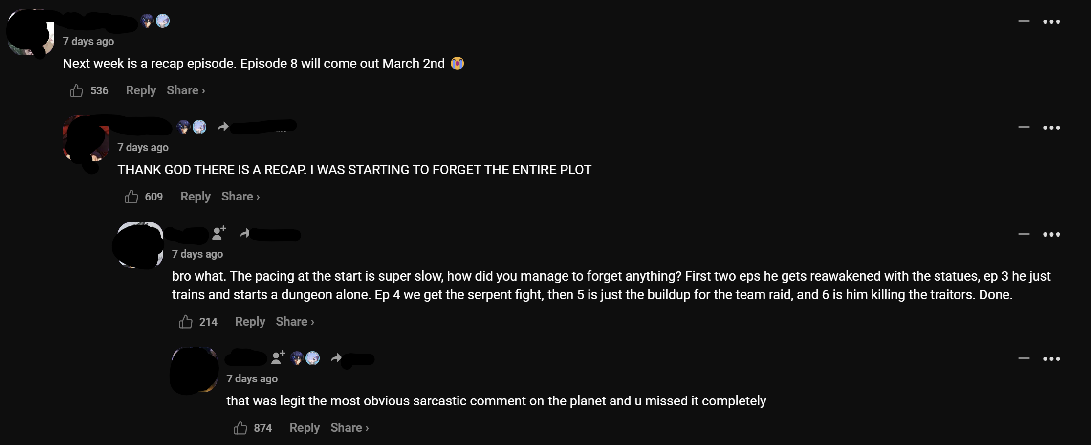 Solo Leveling's comment section | Scrolller