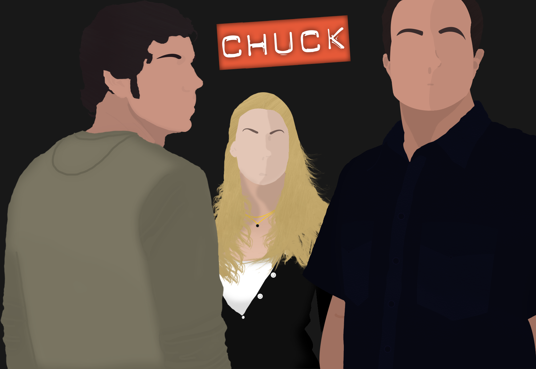 Some Chuck fan art i made! Loved this show ever since i was a kid. First time doing this kind of ...
