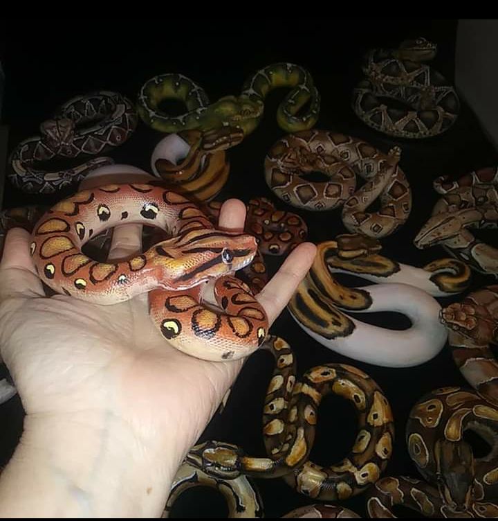 Some of my handmade clay snakes. | Scrolller