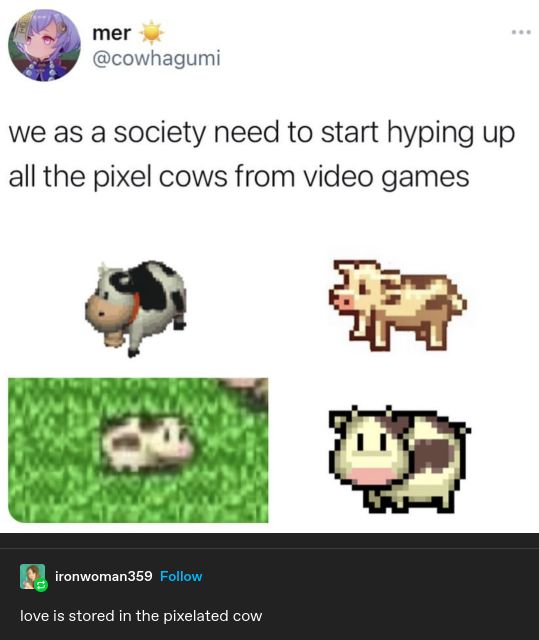 Some pixel cows | Scrolller