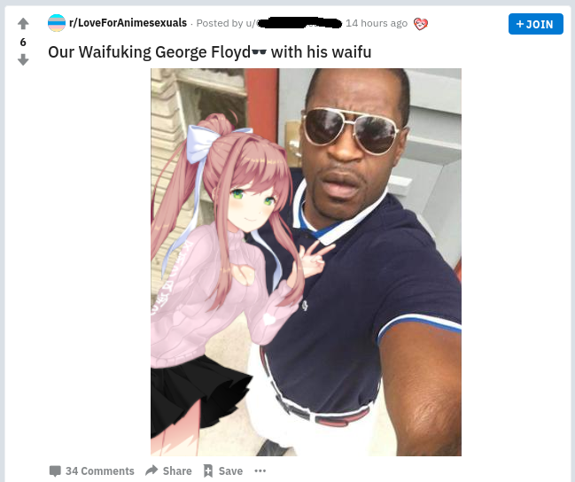 Some user faking a picture of George Floyd to promote some weird fetish | Scrolller