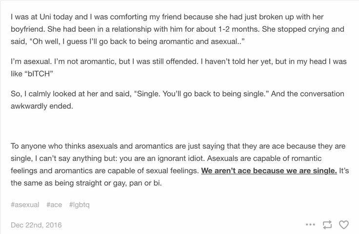 (Sorta aphobic) The reality of how some think of ace and aro people... | Scrolller