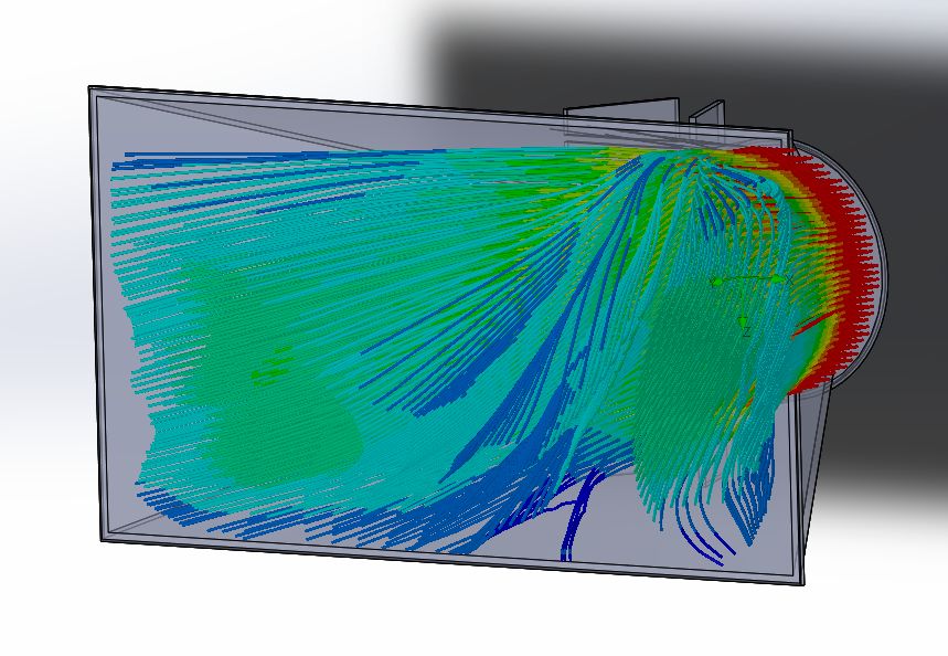 spaghetti all being pulled downward at flow simulation? | Scrolller