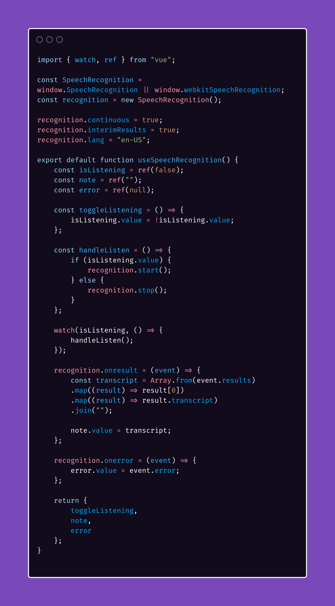 Speech Recognition As A Vue 3 Hook Scrolller