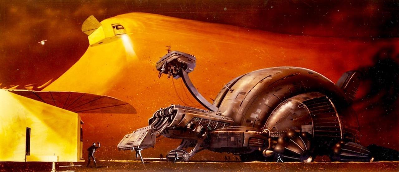 "Spice Mining" concept art by Ron Miller and Tony Masters for Dune (1984) | Scrolller