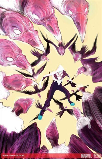 Spider-Gwen #2 (2015). Cover Art by Robbi Rodriguez. | Scrolller