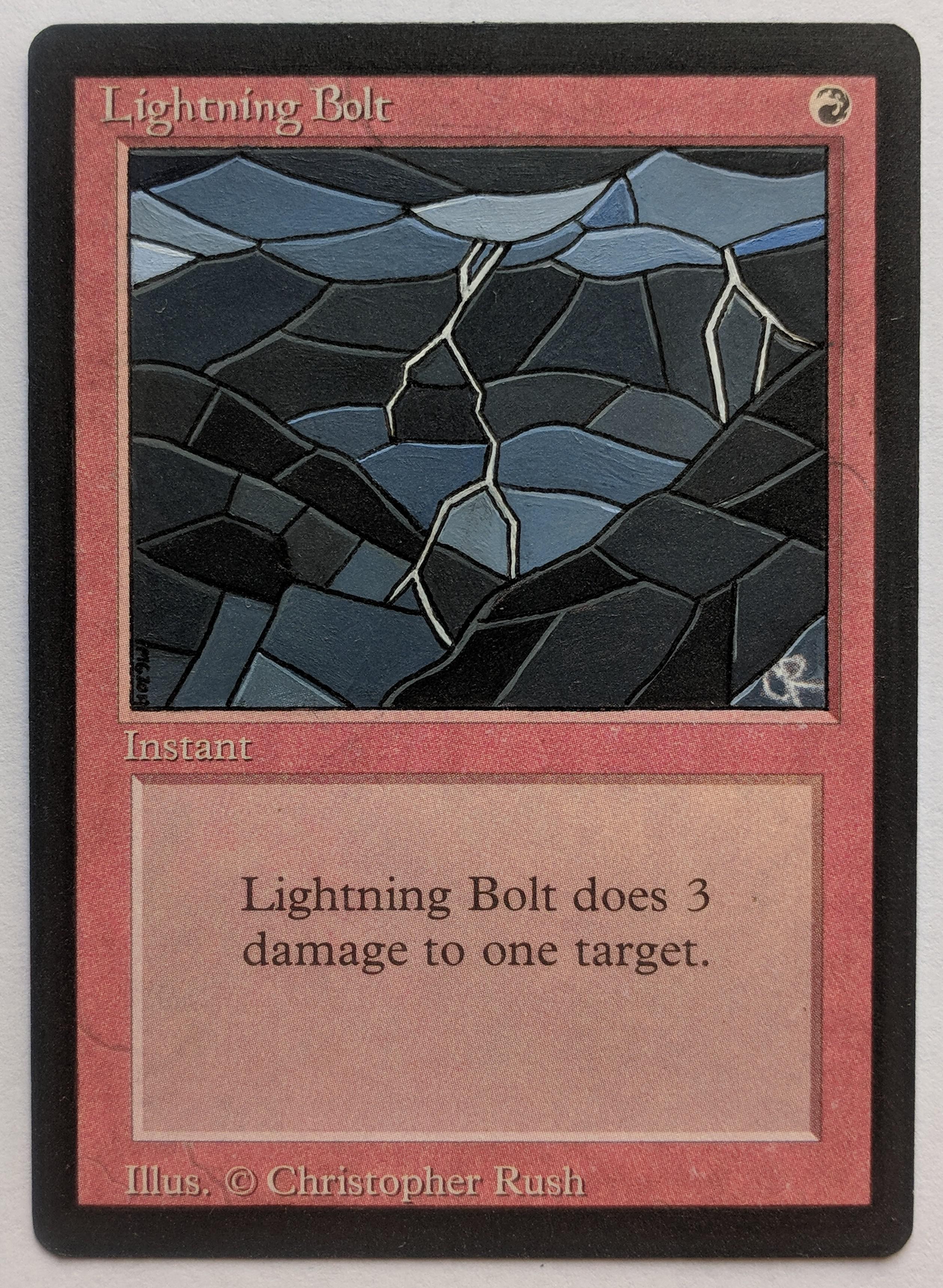 Stained Glass Lightning Bolt | Scrolller