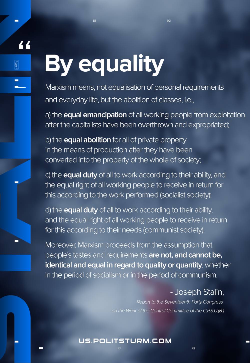 Stalin on the Marxist Understanding of Equality | Scrolller