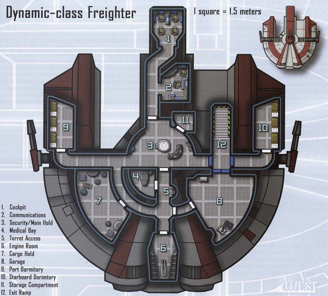 Star Wars The Old Republic - Ebon Hawk floor plan [1059 x 955] | Scrolller