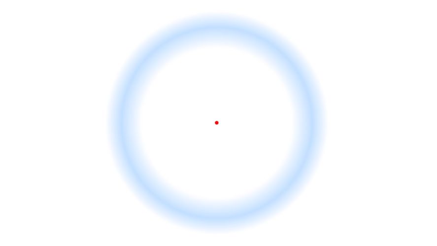 Stare at the red dot without blinking and after a while (15-30 seconds) the circle disappears ...
