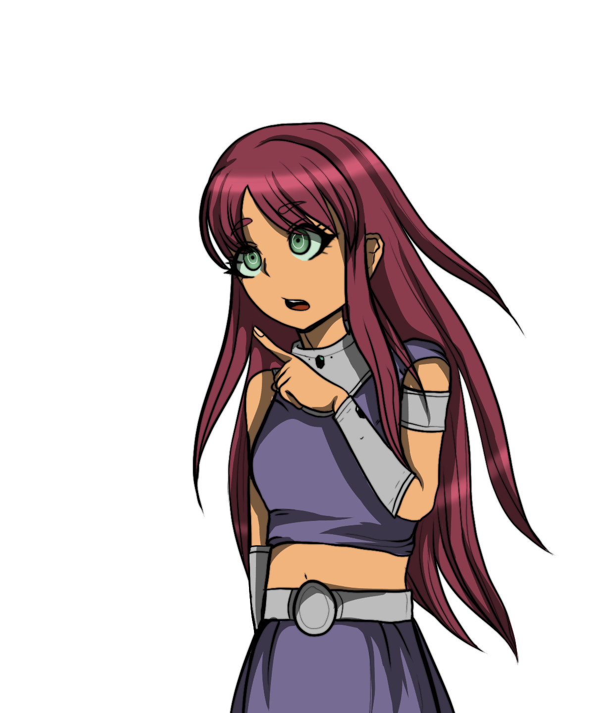Starfire in the danganronpa art style | Scrolller