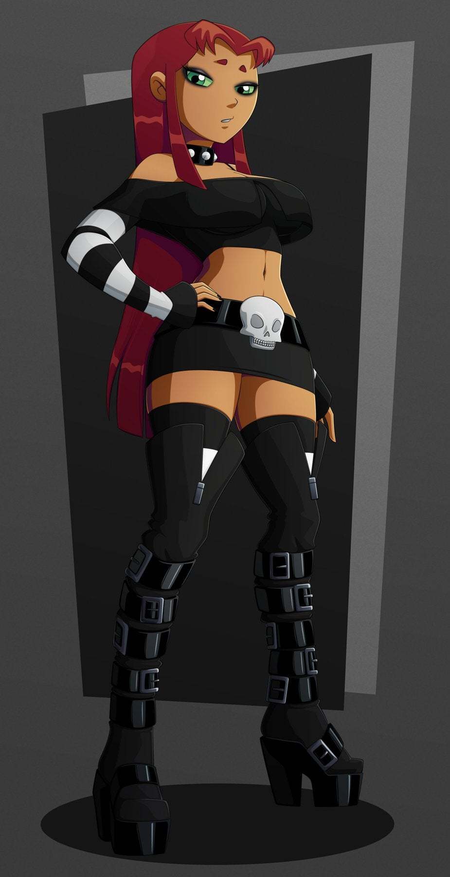 Starfire trying out a new goth look | Scrolller