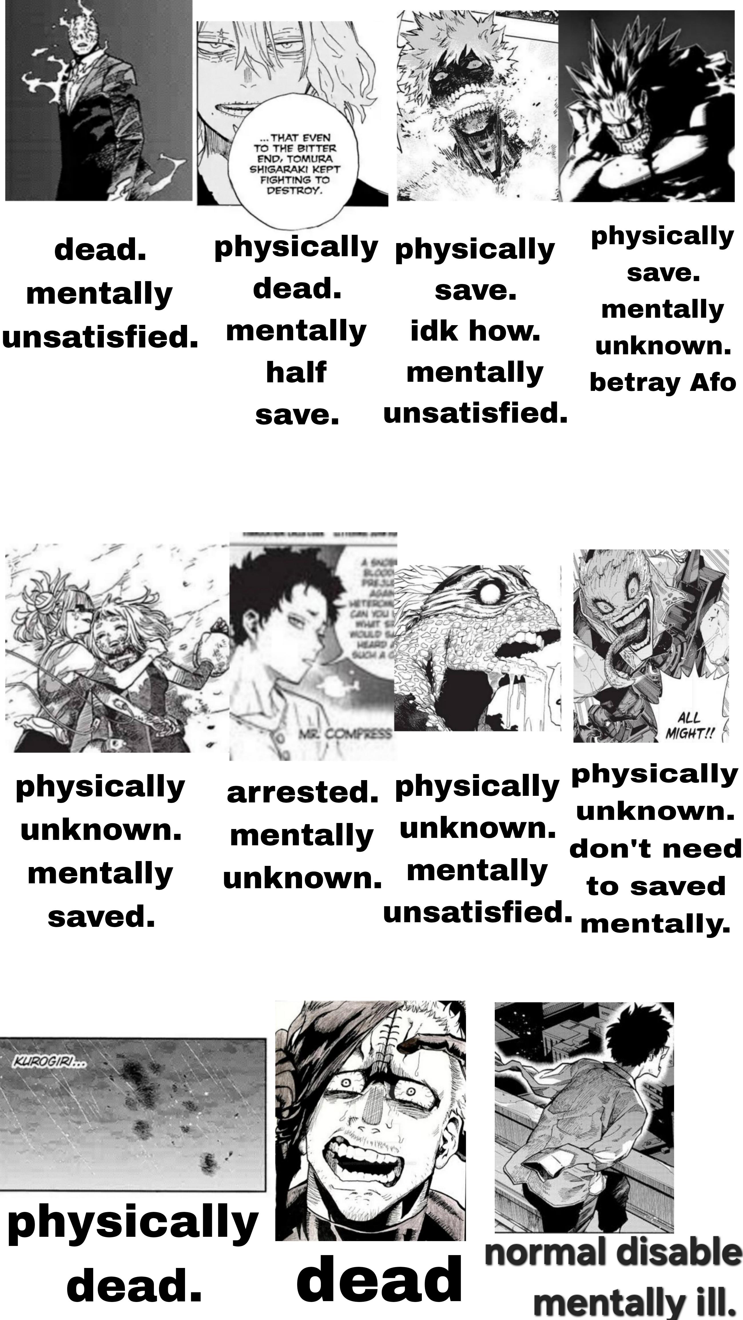 Status of all major villians ..massive manga spoilers.. | Scrolller