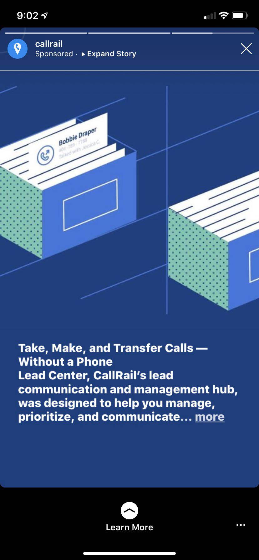 Stealth Expanse fans in the wild - spotted in a CallRail Instagram ad | Scrolller
