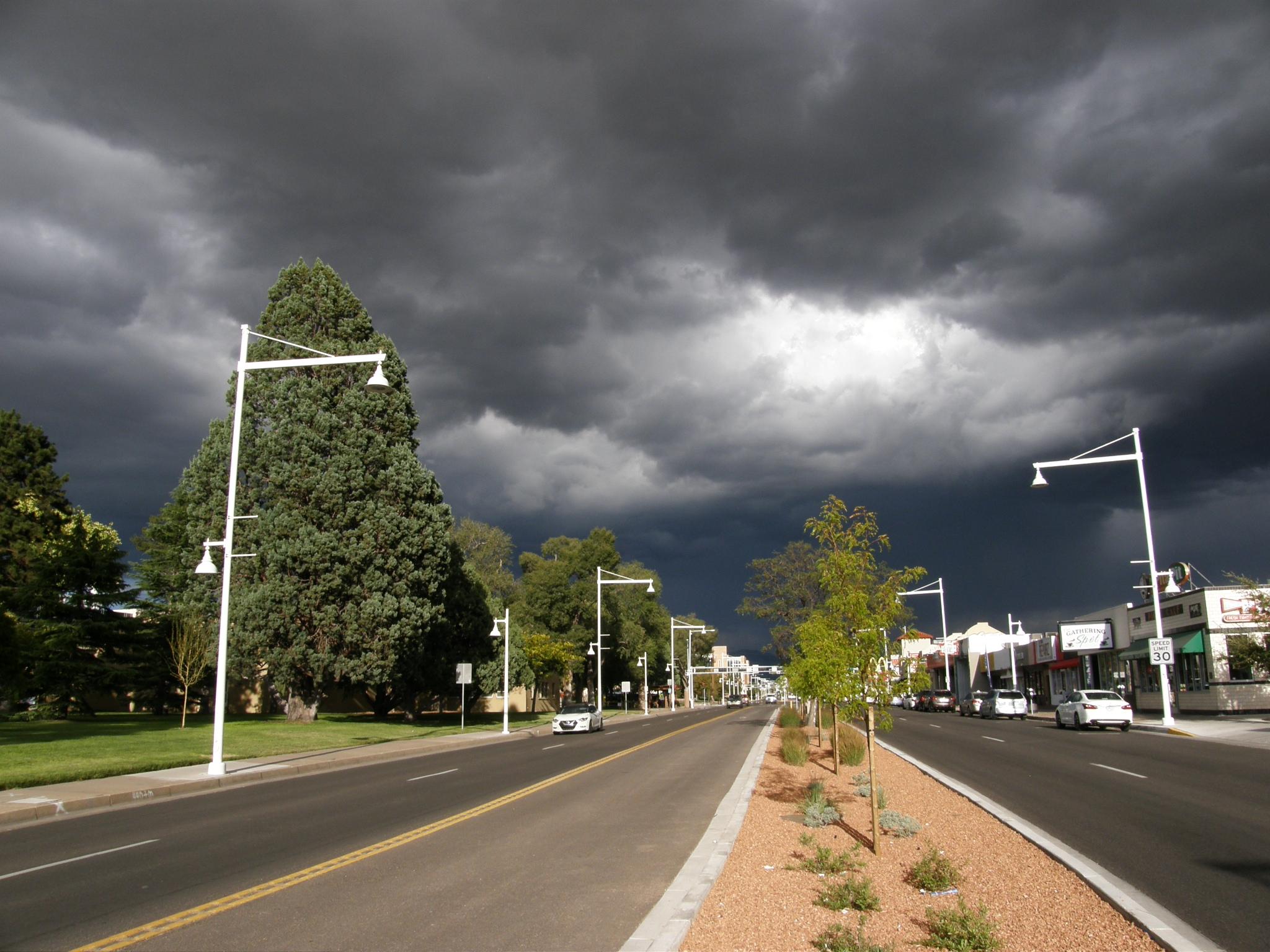 Storm clouds looking east from UNM | Scrolller