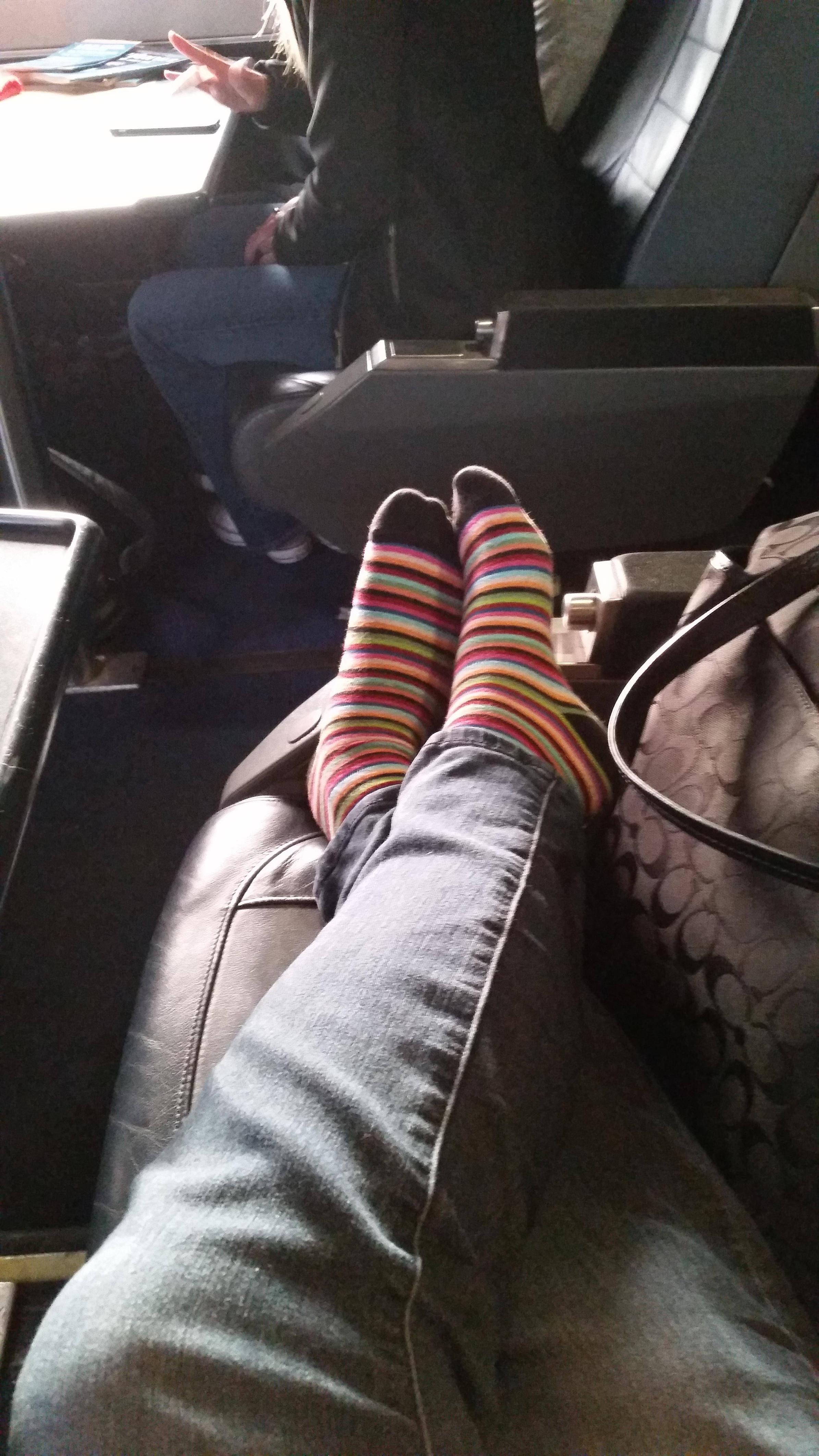 Striped socks in the train! 🌹 | Scrolller