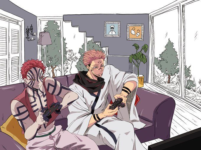 Sukuna and Akaza by @mmi_774 on twitter | Scrolller