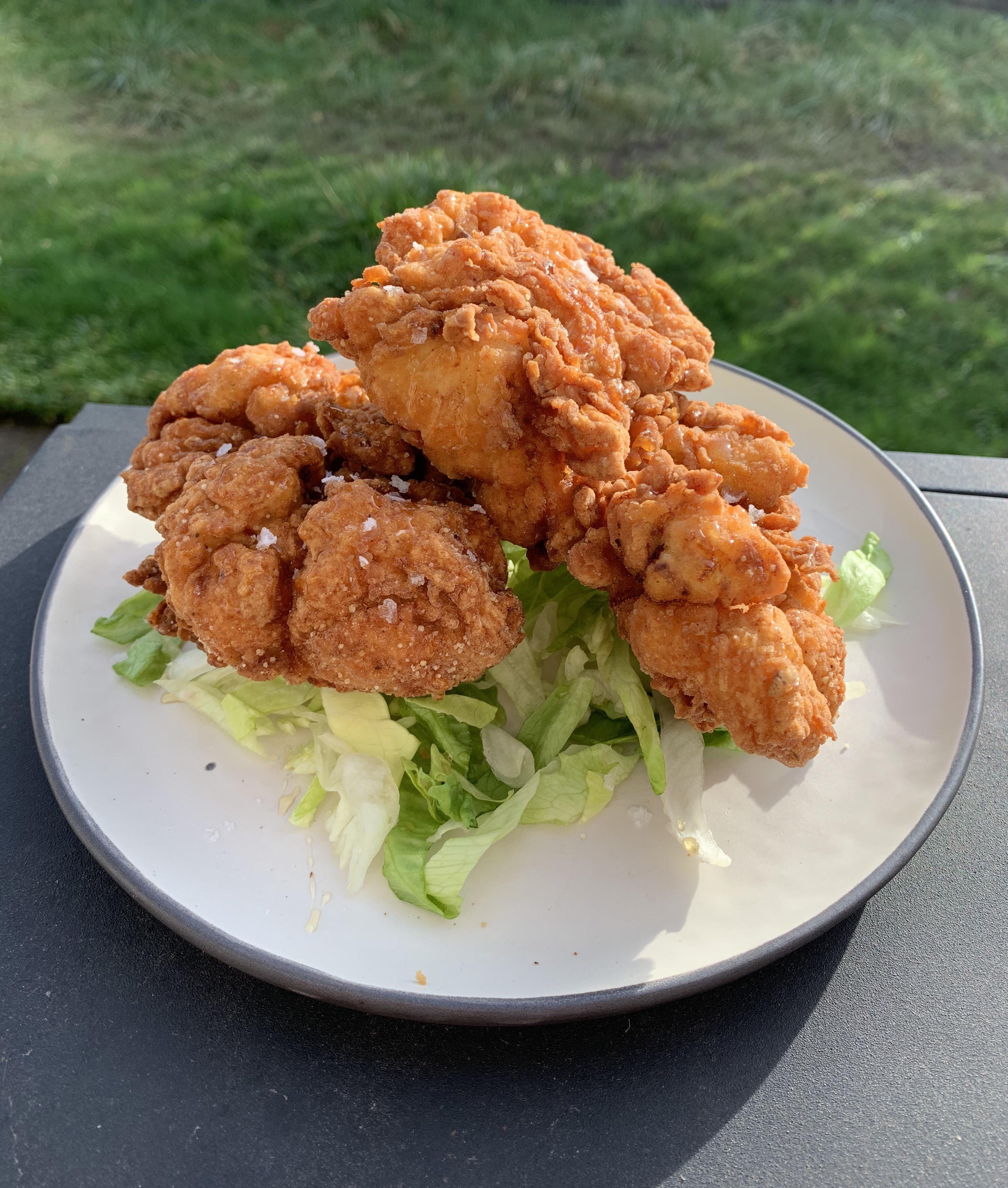 Sunday afternoon requires homestyle pickle-brine honey-drizzled fried chicken | Scrolller