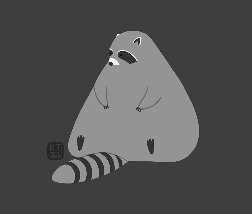 Super chubby, melting raccoon I drew | Scrolller