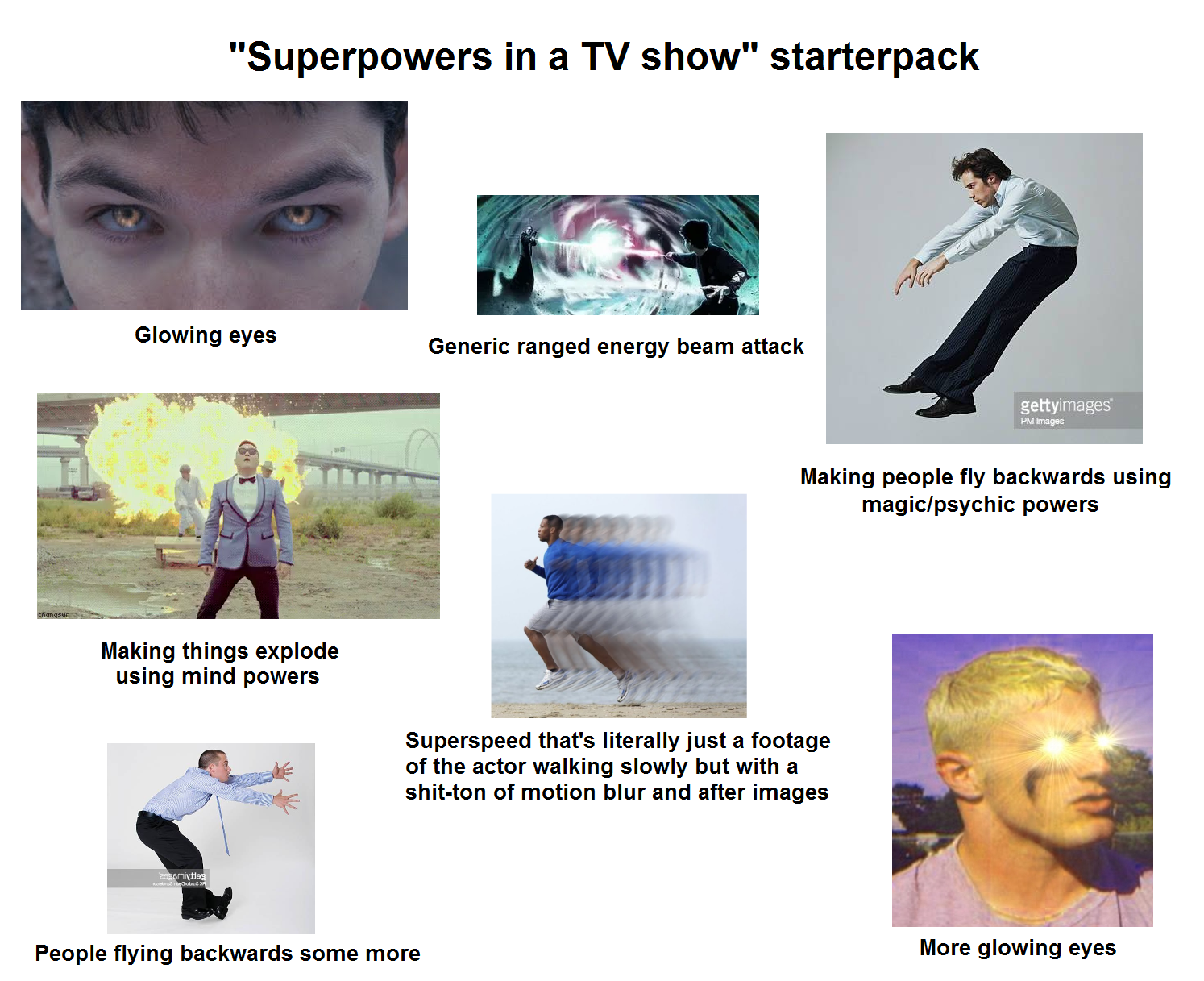 "Superpowers in a TV show" starterpack | Scrolller