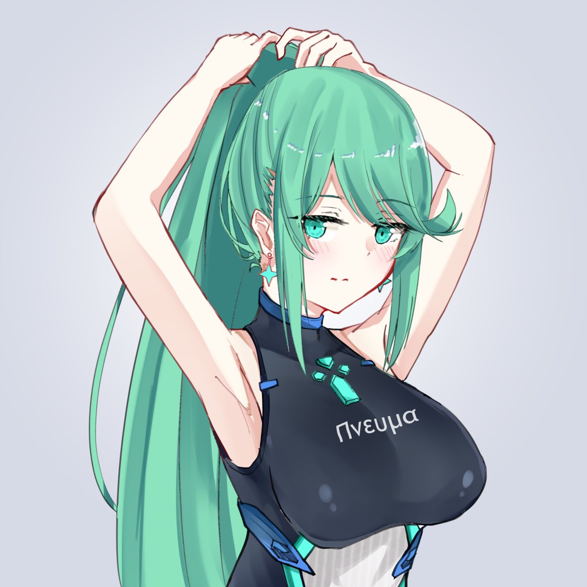 Swimsuit Pneuma Tying her hair | Scrolller
