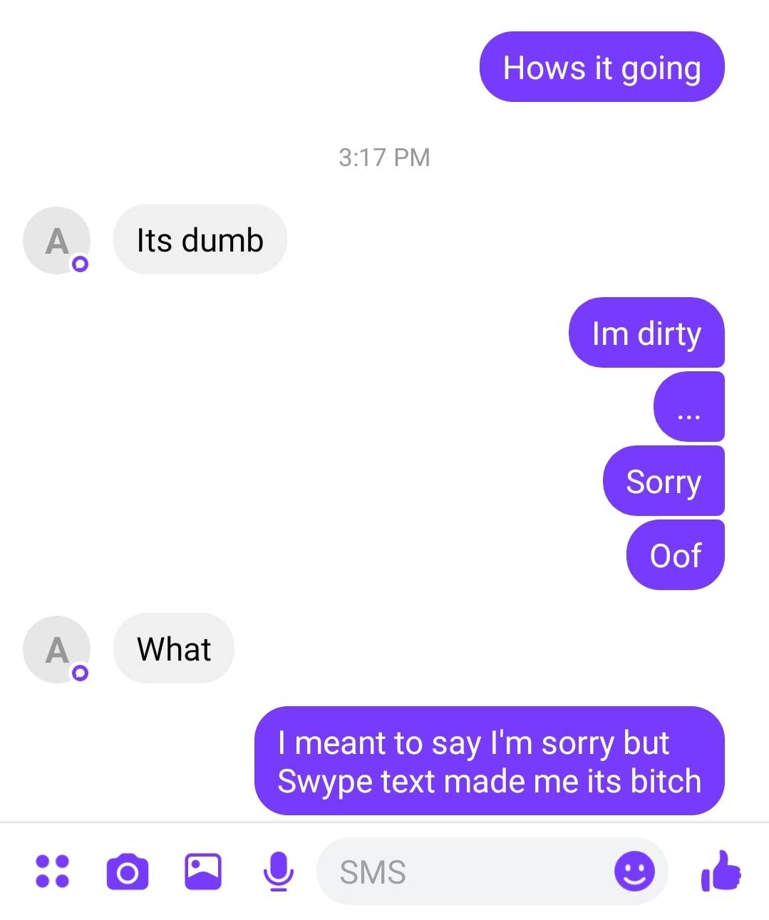 Swype text did me dirty | Scrolller