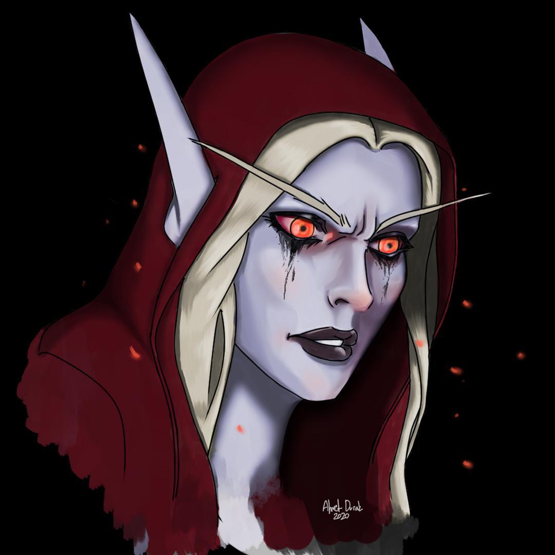 Sylvanas Windrunner as she watches the flames | Scrolller