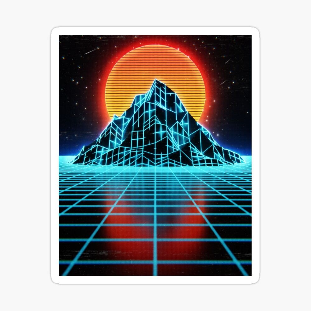 Synthwave sticker | Scrolller
