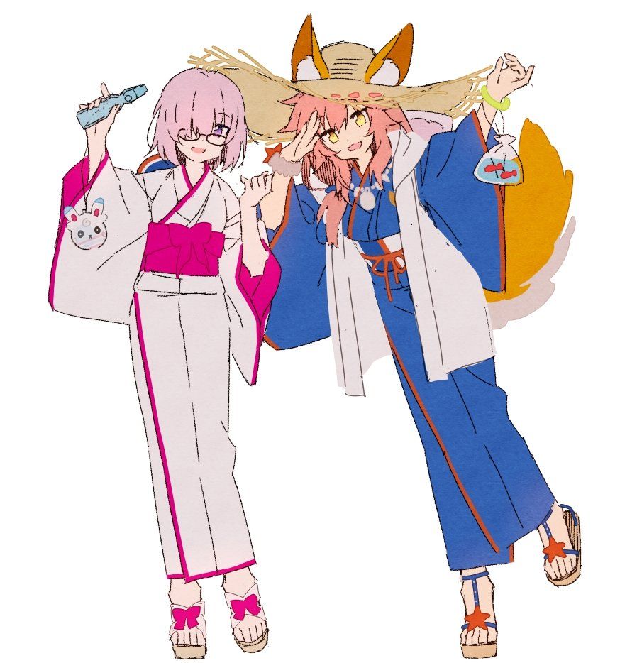 Tamamo and Mash After the Festival | Scrolller