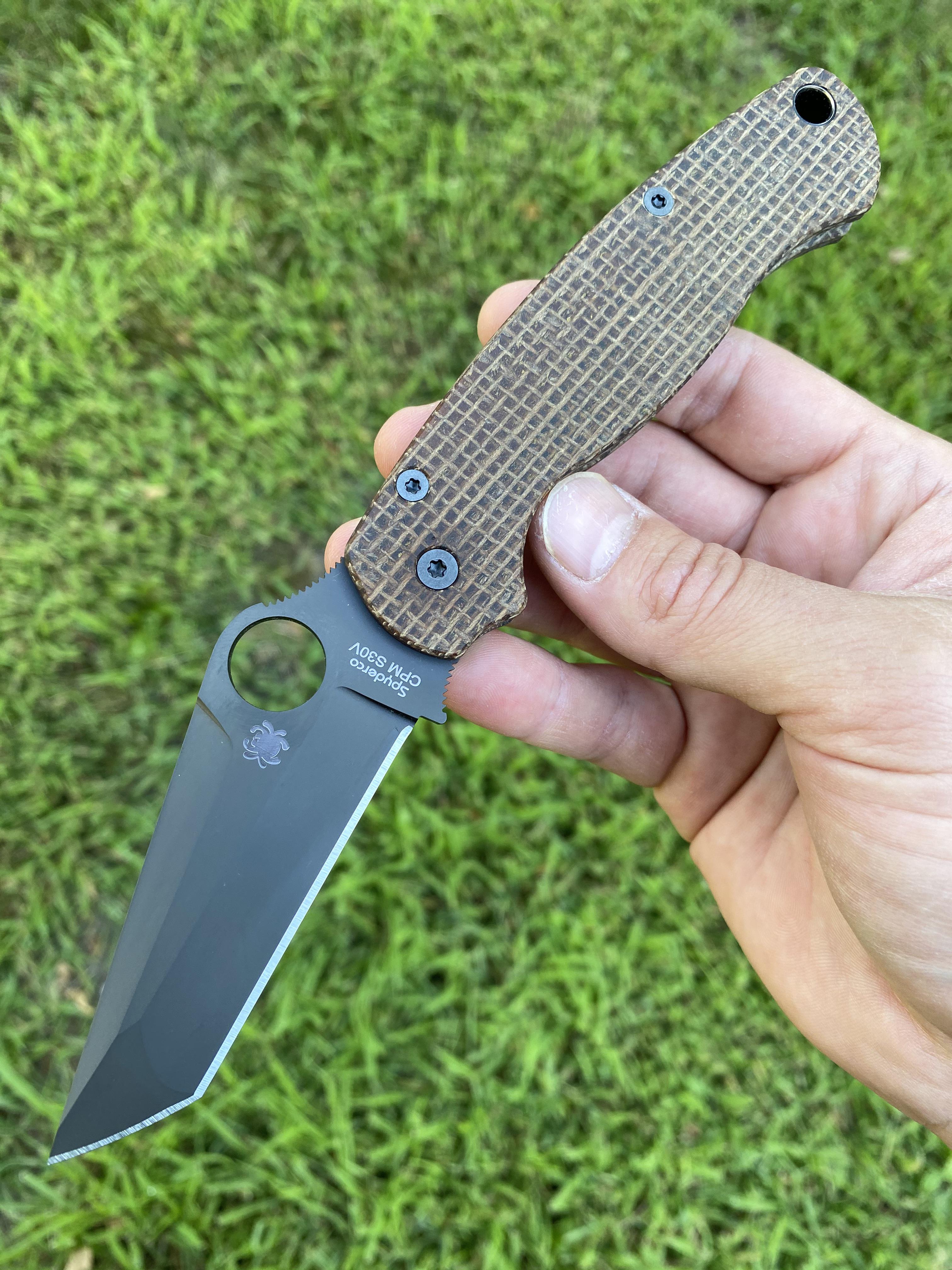 Tanto PM2 in burlap micarta | Scrolller