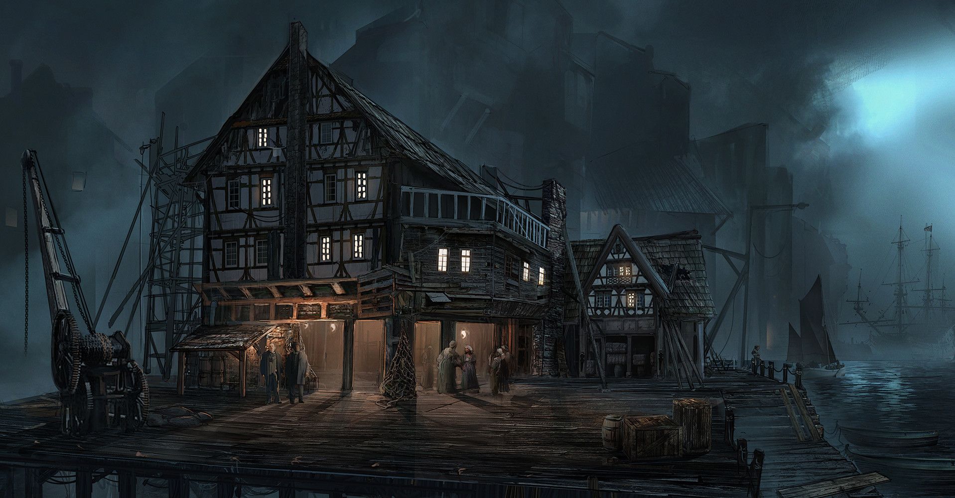 Tavern on the docks by Debora Spiro | Scrolller