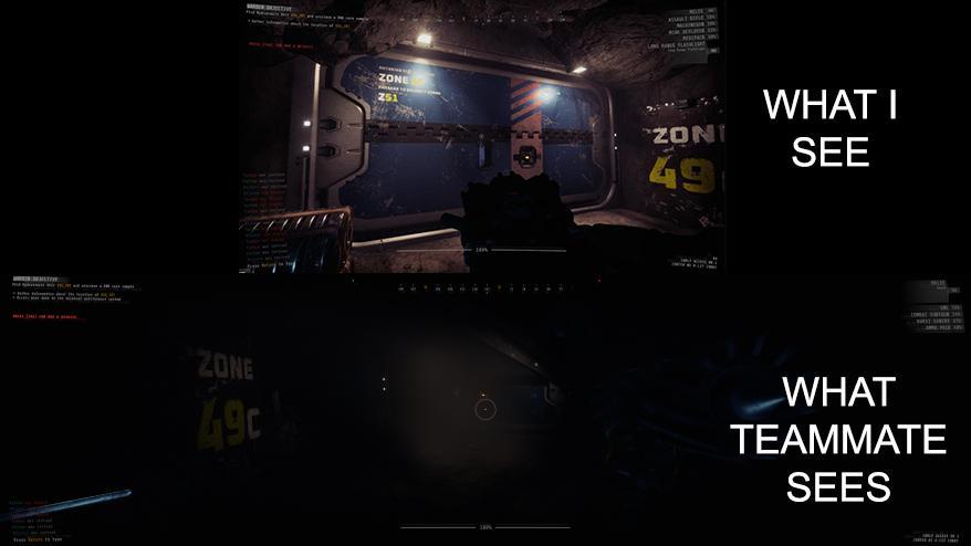 Teammate visual differences - No light vs light, known bug? | Scrolller