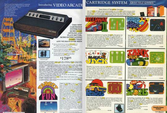 Tele-Games Video Arcade ad from 1977 Sears Wishbook | Scrolller