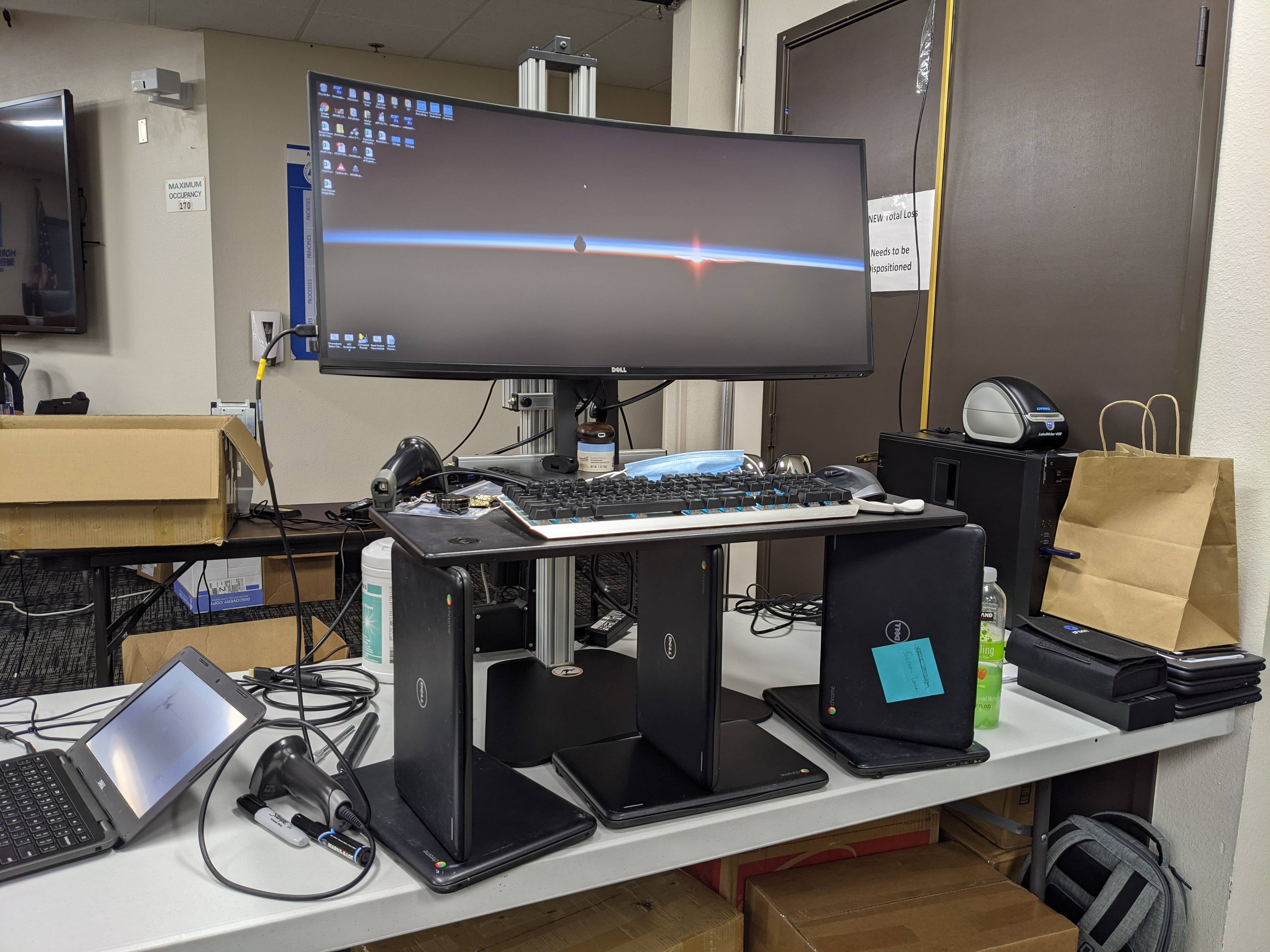 Temporary work setup | Scrolller