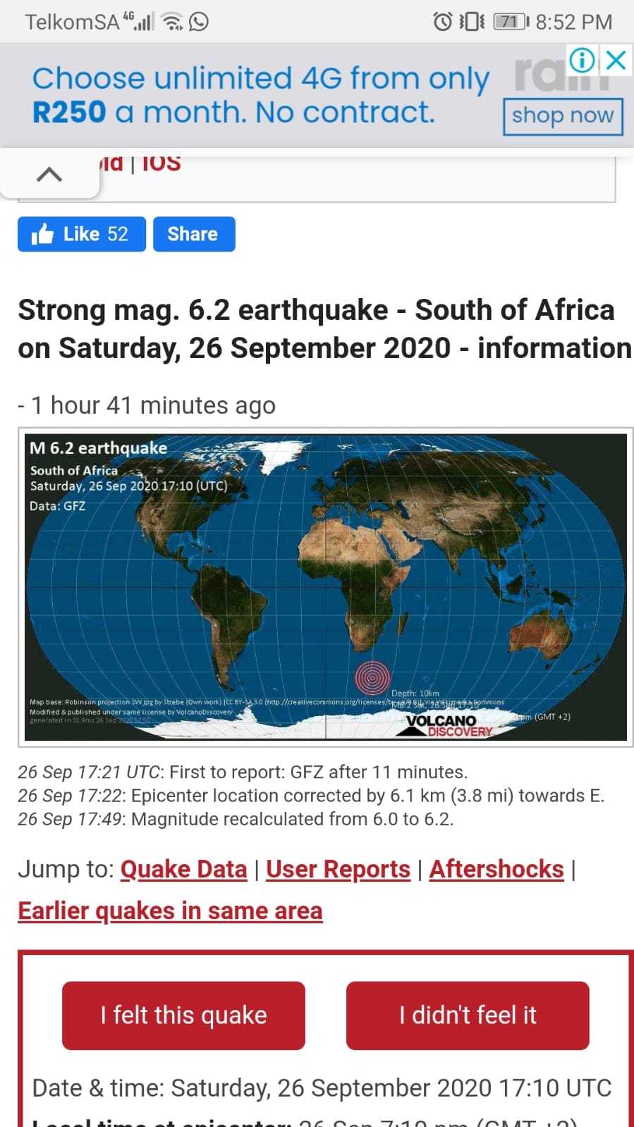 That was an earthquake | Scrolller