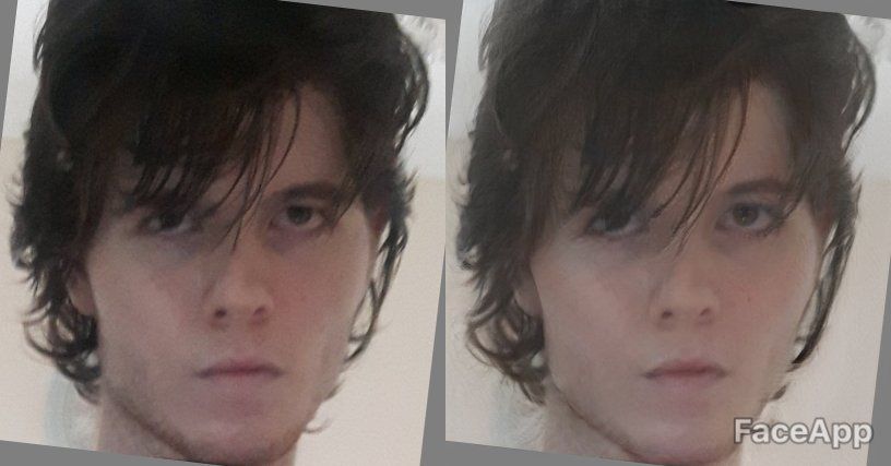 That's supposed to be the female version of me on the right. These two ...