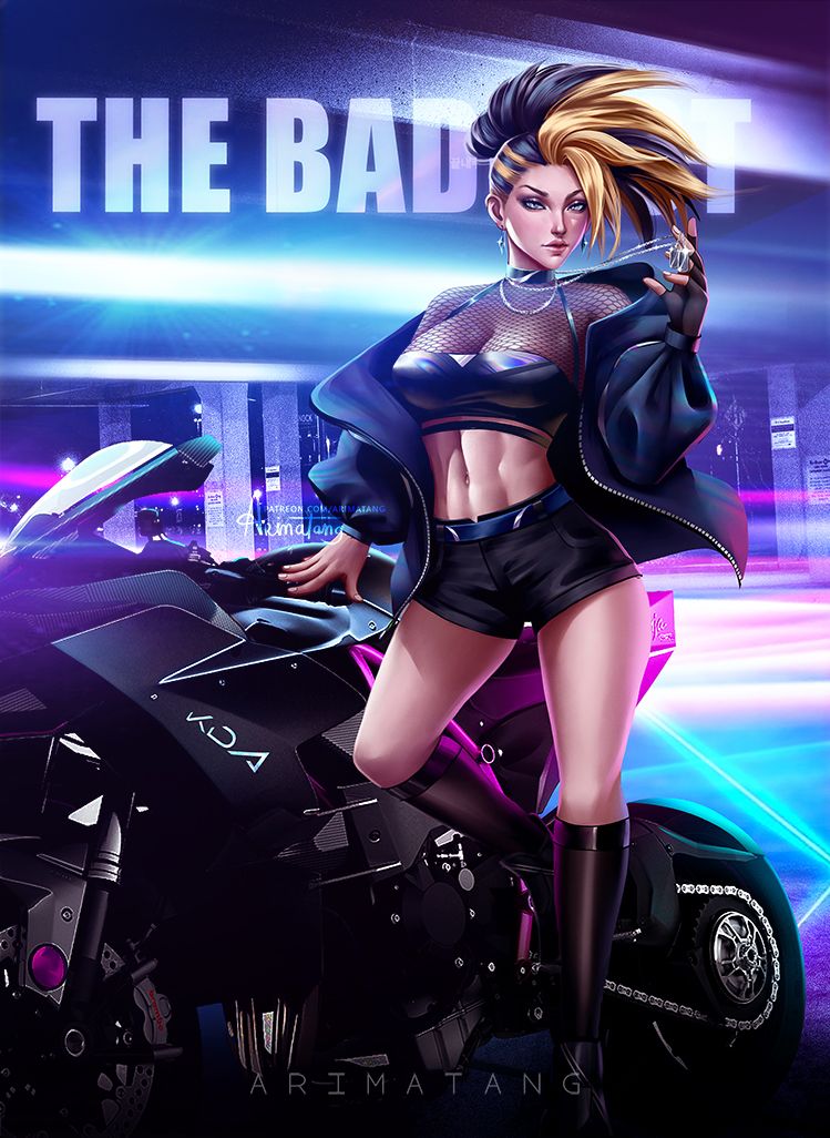 "THE BADDEST" K/DA Akali pin up [Arimatang] (League of Legends) | Scrolller