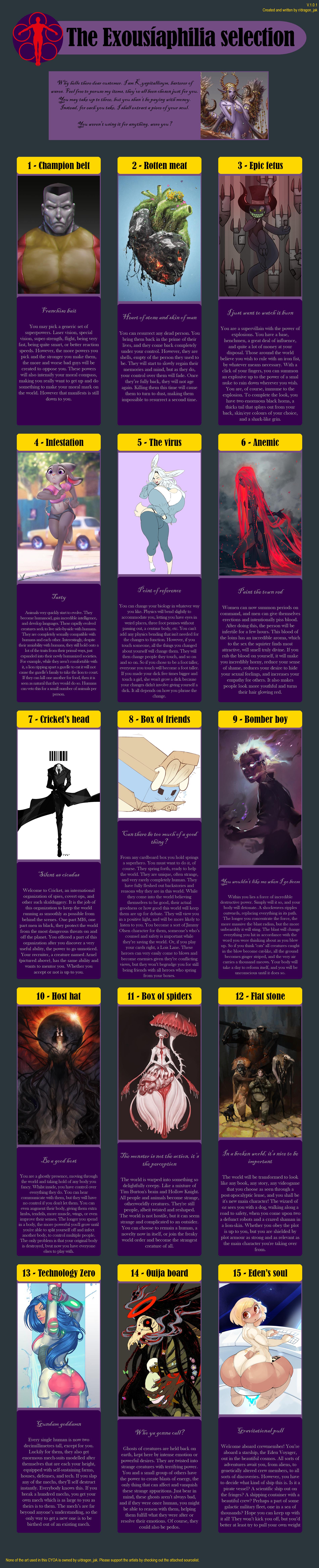 The Exousíaphilia Selection [OC] [CYOA] | Scrolller