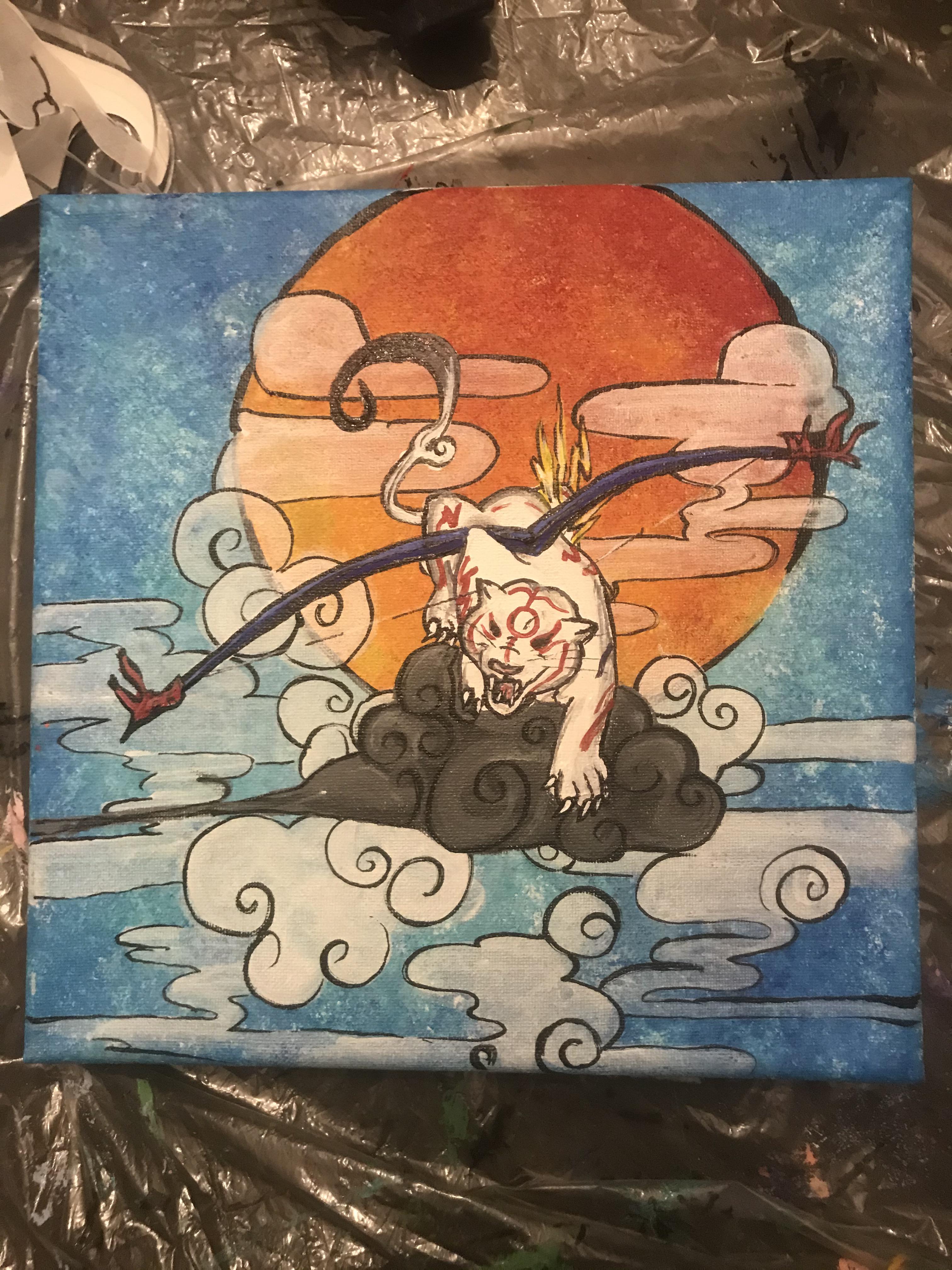 The final brush god Gekigami joins my paintings! Now for the finale... | Scrolller