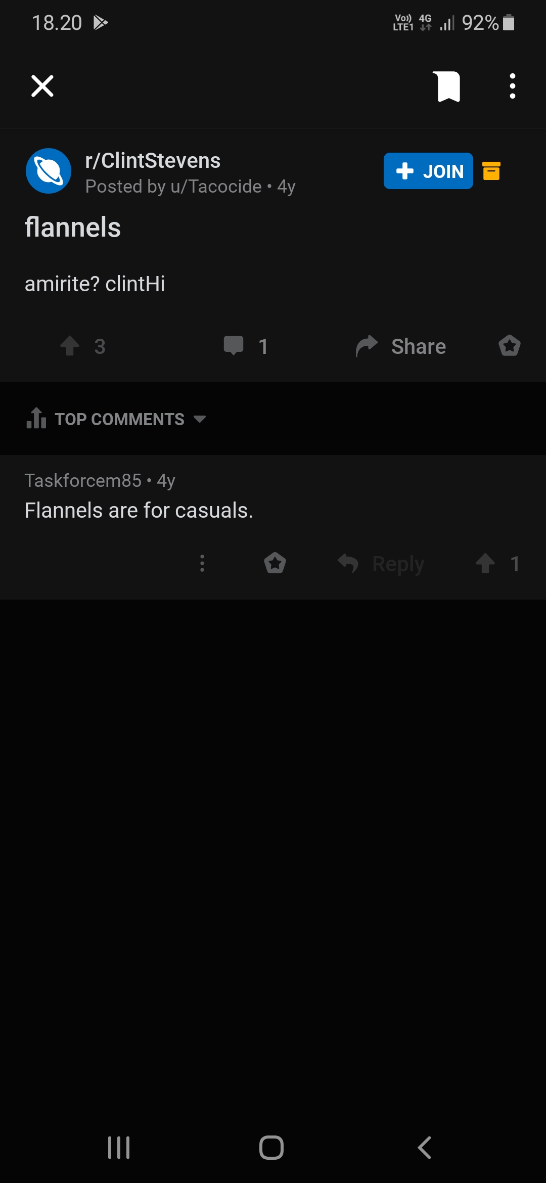 the first post on clint stevens® subreddit | Scrolller