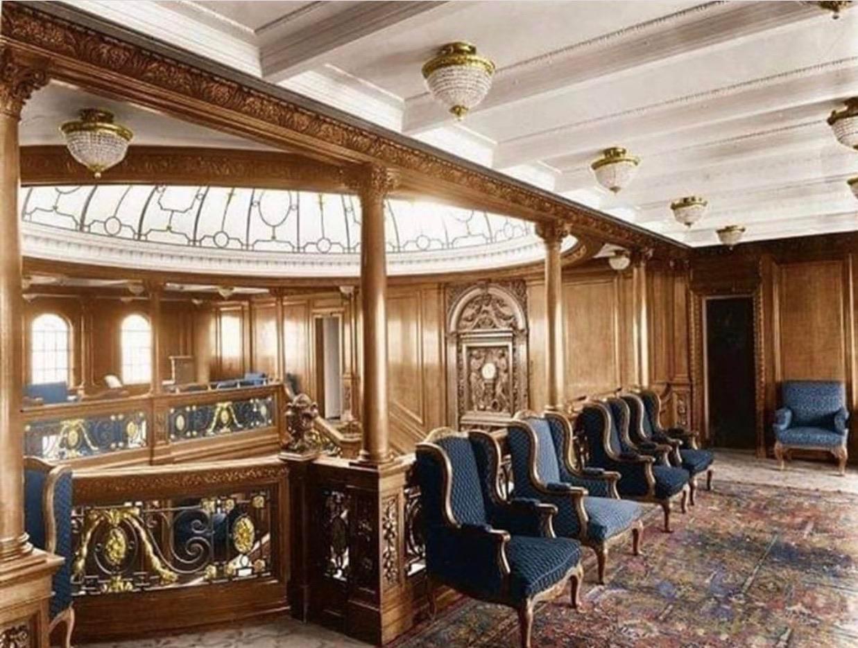 The Grand Staircase of the Olympic, colorized | Scrolller