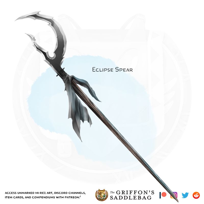 {The Griffon's Saddlebag} Eclipse Spear | Weapon (spear) | Scrolller