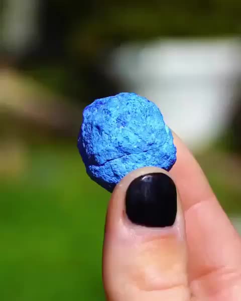 The insides of an Azurite Geode | Scrolller