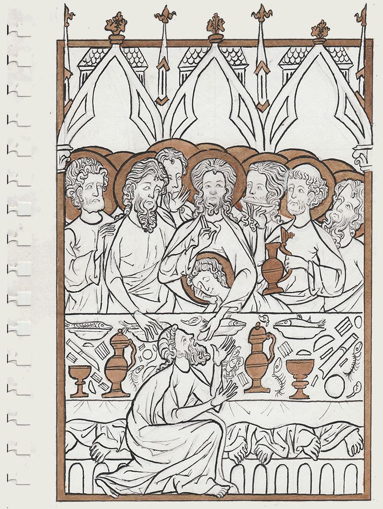 The Last Supper. ink drawing by me | Scrolller