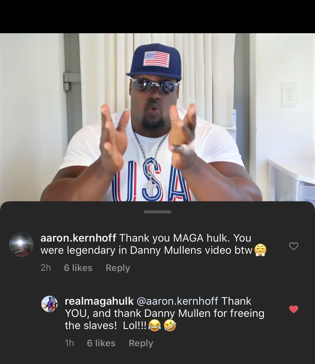 The legend himself MAGA Hulk responded to me 🙏🙏 | Scrolller