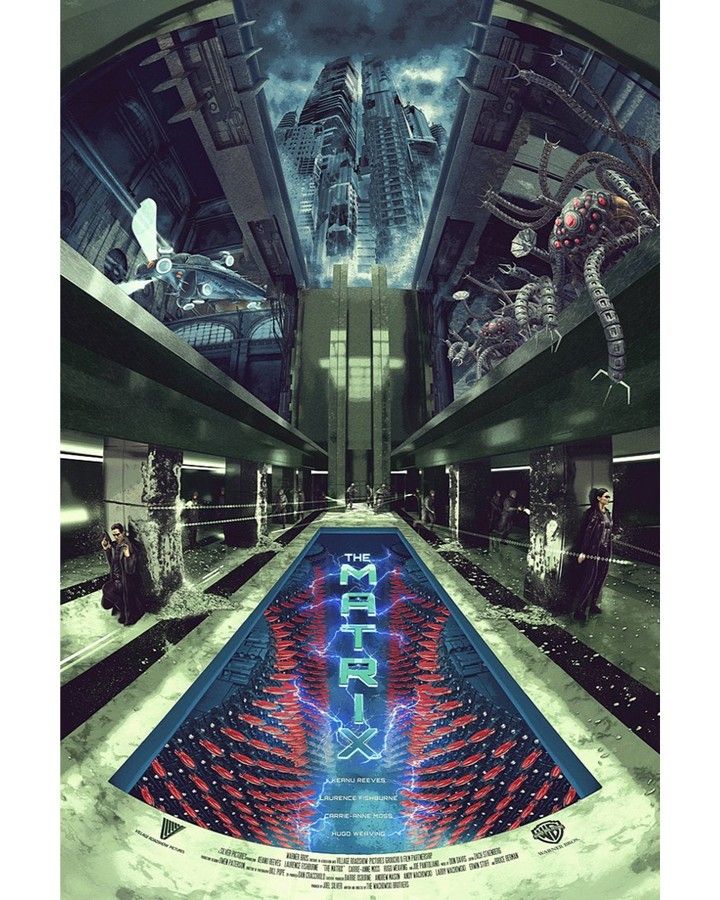 "The Matrix" was first released in cinemas on this day in 1999, art by the mega talented Chris ...