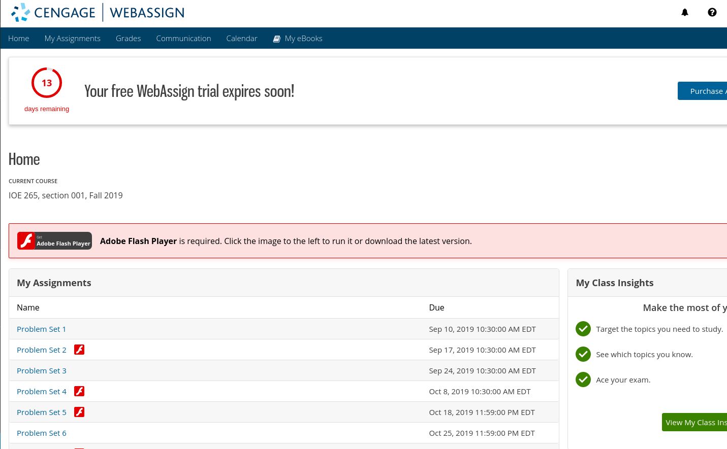The Michigan Difference™: Charging $90 for a course access code that still uses Adobe Flash in ...