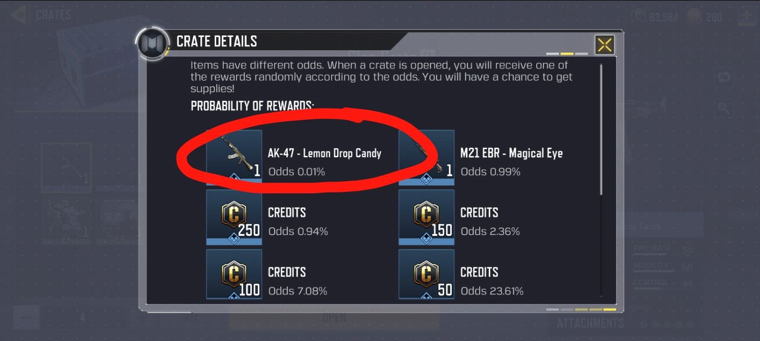 The most rarest skin in codm Ak47 lemon drop candy 0.01% from season. 1 | Scrolller